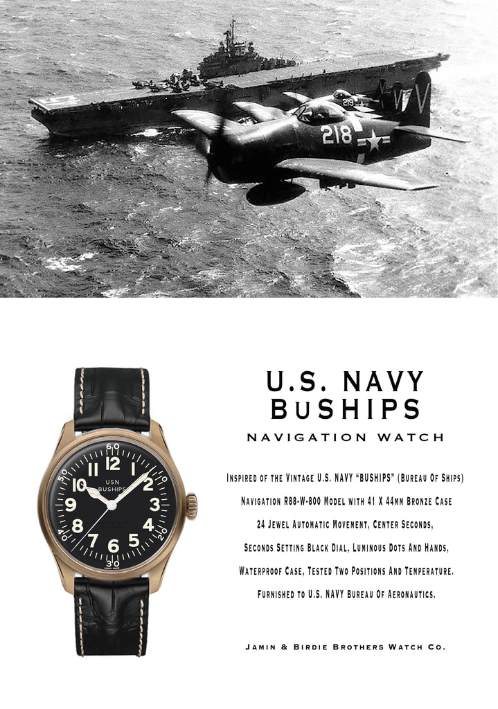 USN BuSHIPS WATCH by JAMIN & BIRDIE BROTHERS WATCH Co. – MIMURA YOKO