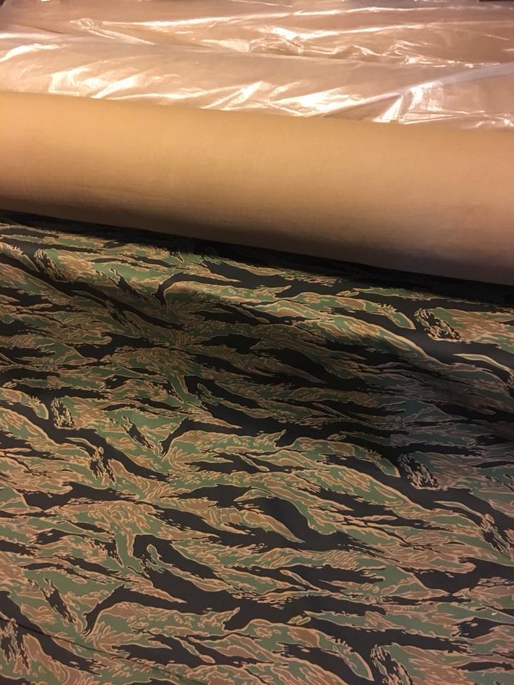 TIGER STRIPE FABRIC, VIETNAM ADVISOR TYPE SPARSE PATTERN CLOTH MATERIA ...